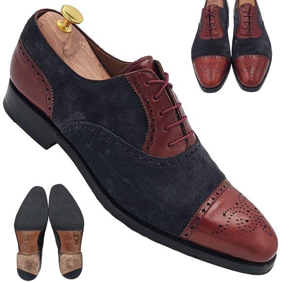 Carmina Shoemaker | Shoes | Carmina Luxury Shoemaker Mens 95 Navy Brown ...